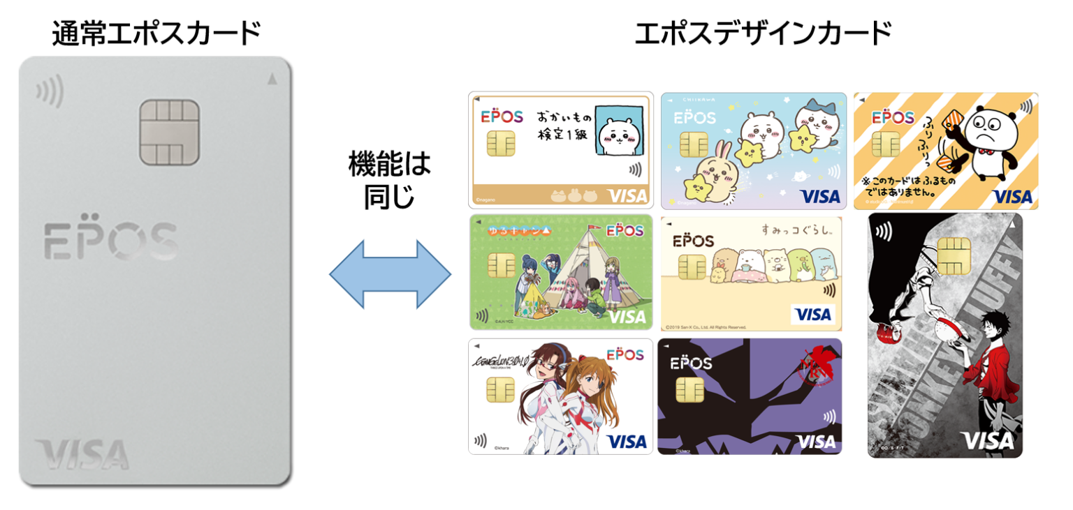 エポスデザインカードはどこで作るべきか【例：ちいかわ、エヴァ、すみっコぐらし、ワンピース】 - ポイントを楽しむ